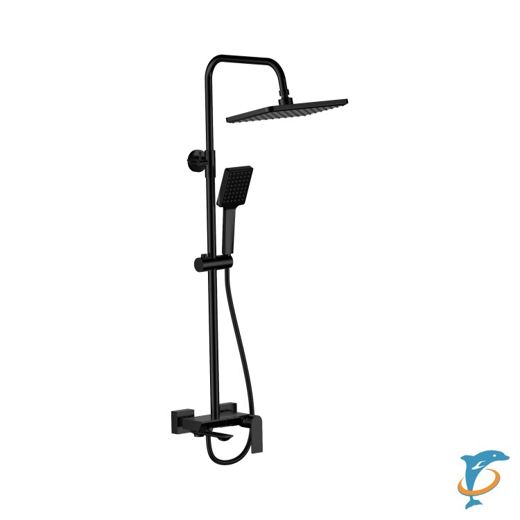 Душевая система HAIBA HB24639-7 тропический душ, латунь, черный купить с доставкой по Москве в ...